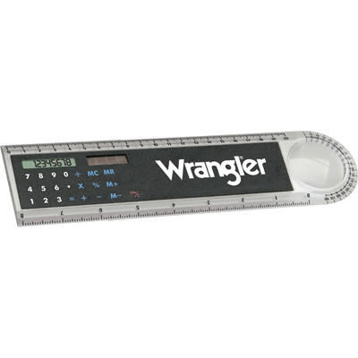 8" Ruler Calculator with Magnifier