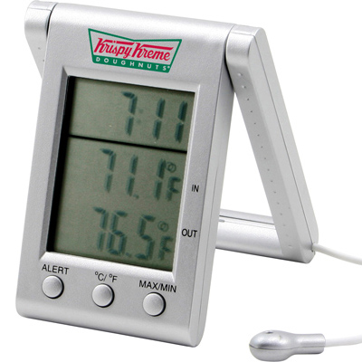 Indoor/Outdoor Thermo Clock